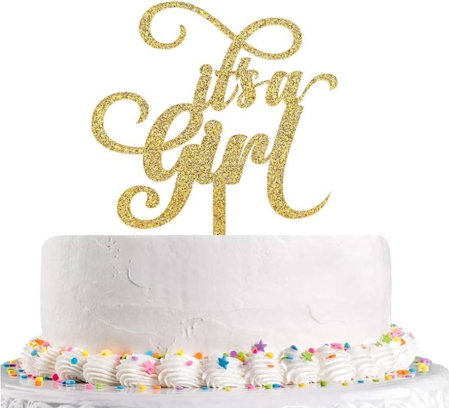 Its a Girl Cake Topper - Charlotte Baking Solution